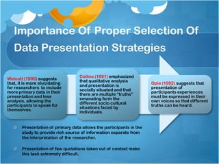 Slideshare Presentation of Qualitative Data | PPTX