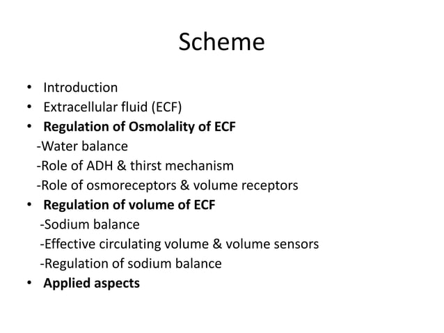 Regulation of volume & tonicity of ecf | PPTX | Heart and ...