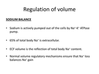 Regulation of volume & tonicity of ecf | PPTX