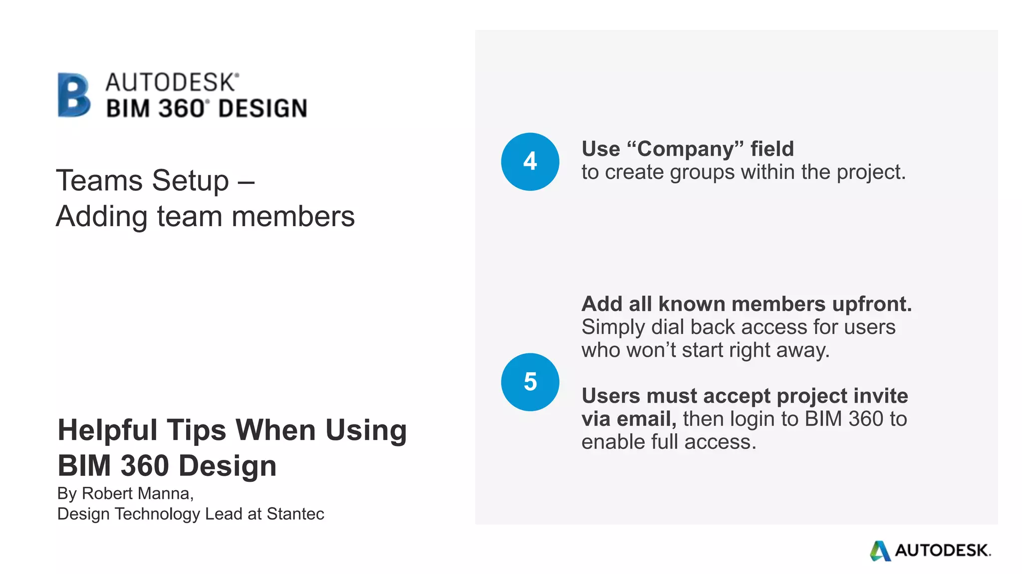 Tips & Best Practices in BIM 360 Design, by Robert Manna | PPTX