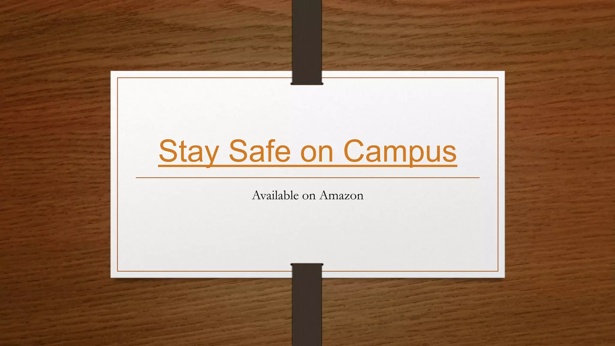 Stay Safe on Campus | PDF