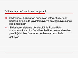 Slideshare.sunum | PPT