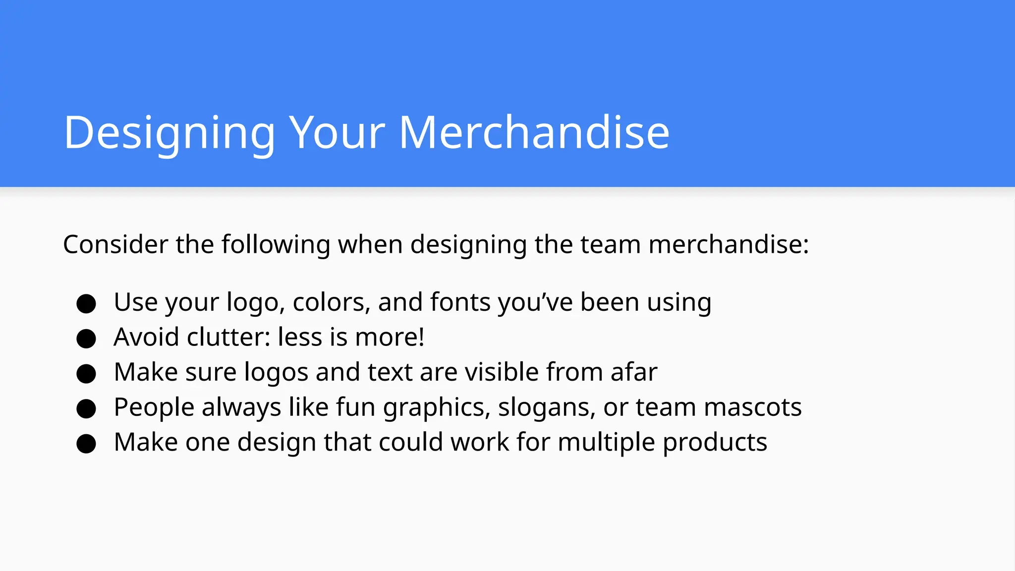 Designing & Purchasing Team Merchandise for Competitive Robotics | PPTX