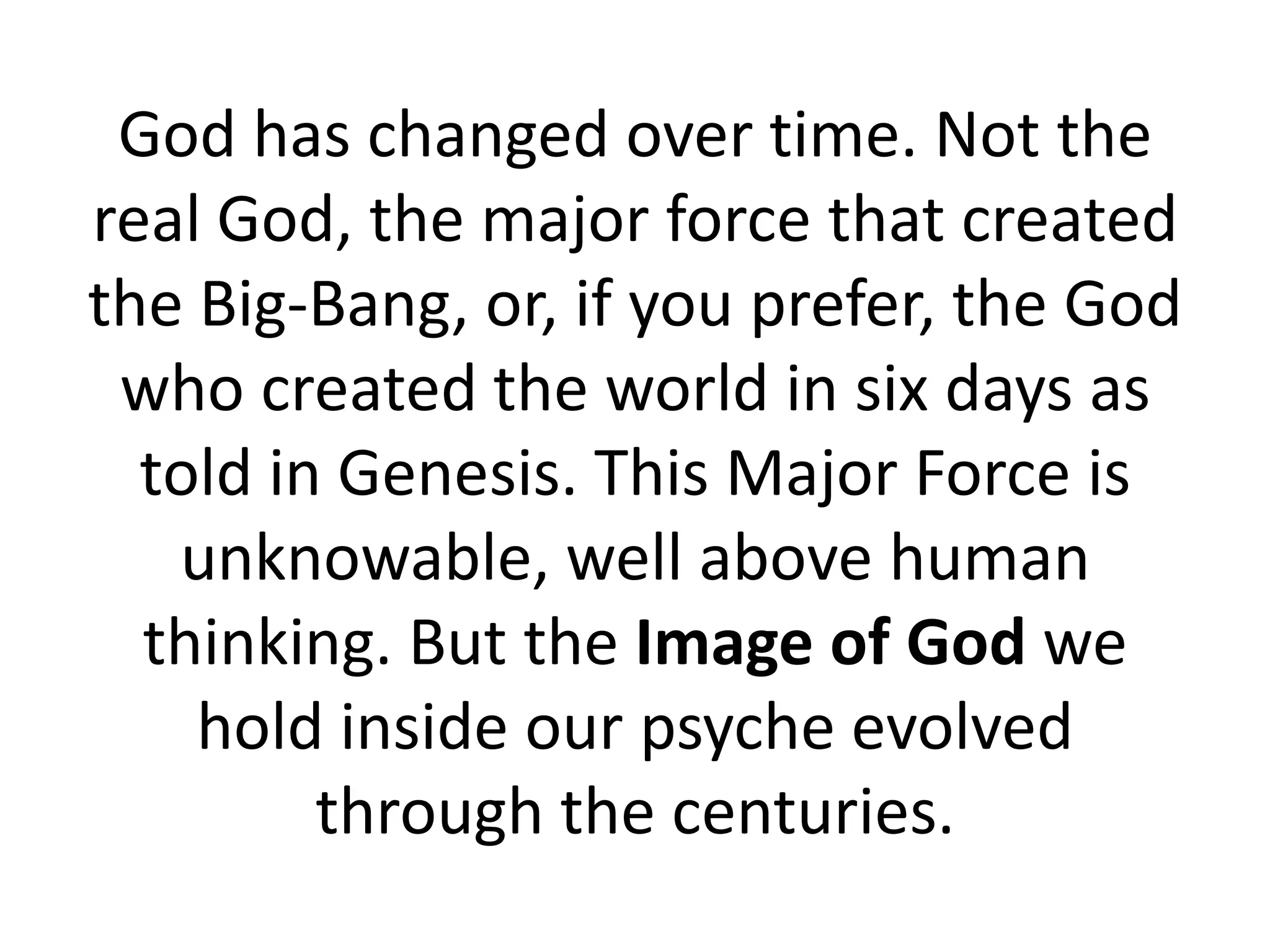 The Evolution of God - How the Image of God evolved over time | PPT