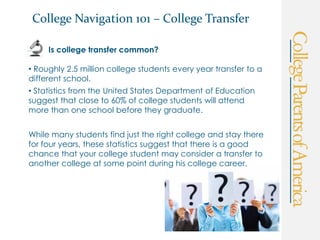 College Navigation 101 - College Transfer | PDF