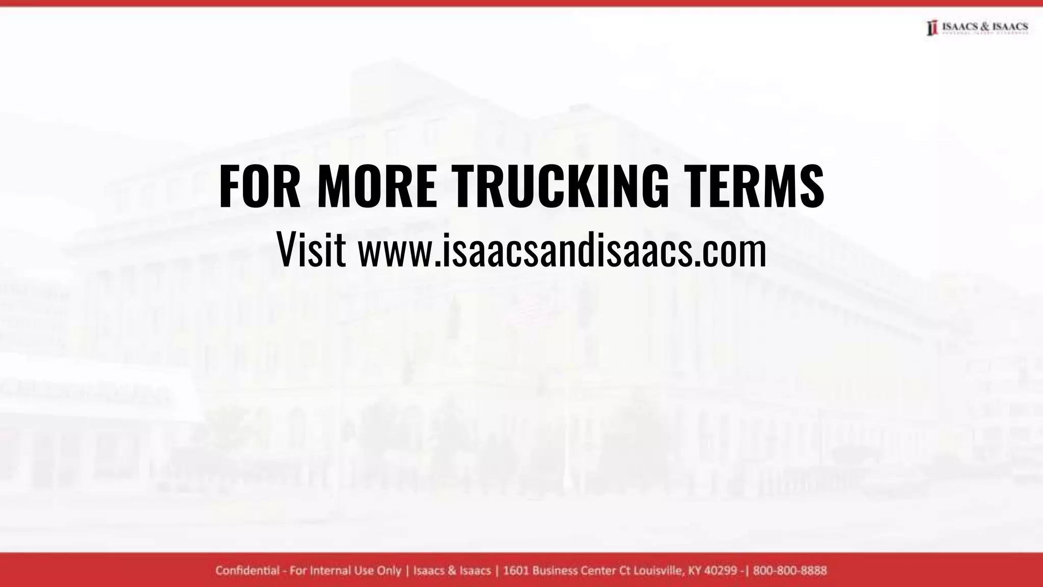 Trucking 101: Popular Trucking Terms You Should Know | PPTX
