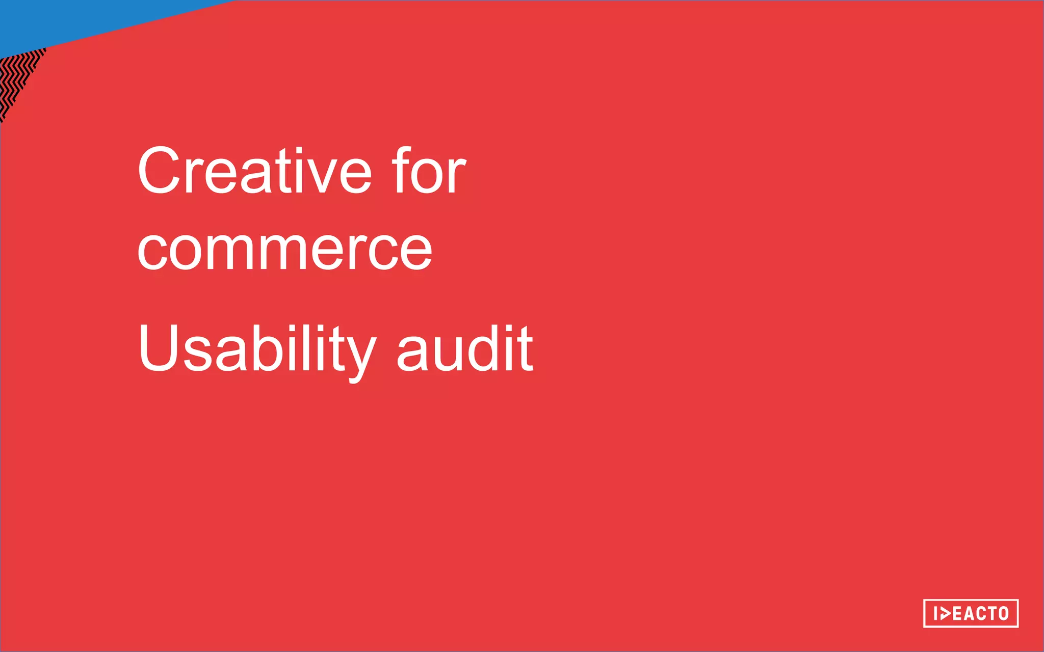 Usability audit | PPTX