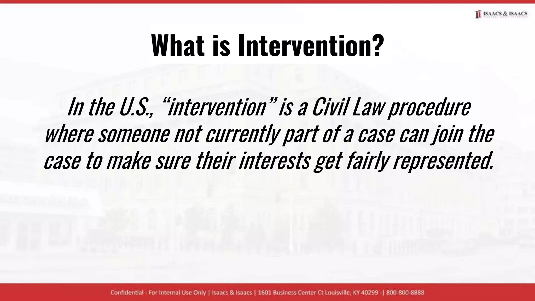 What is Intervention? | PPTX | Law