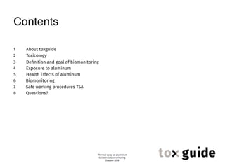 Thermal spray of aluminium guidelines biomonitoring aluminium | PDF