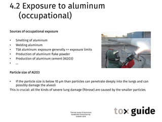 Thermal spray of aluminium guidelines biomonitoring aluminium | PDF
