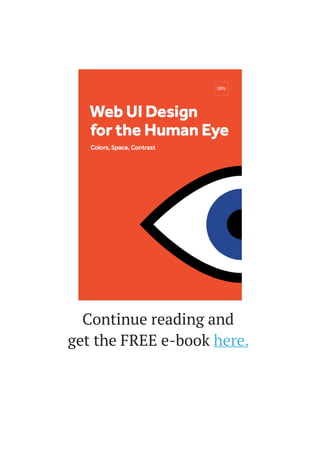 Web UI Design for the Human - Eye Colors, Space, Contrast | PDF