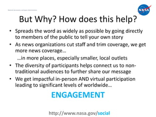 Creating Social Media Worth Following at NASA | PPTX