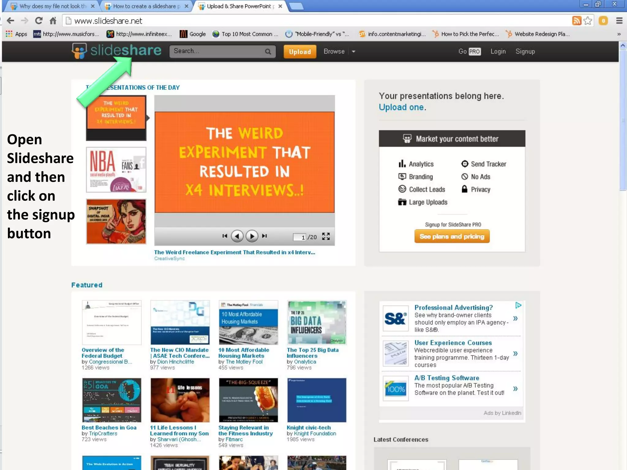 How to create a slideshare presentation | PDF