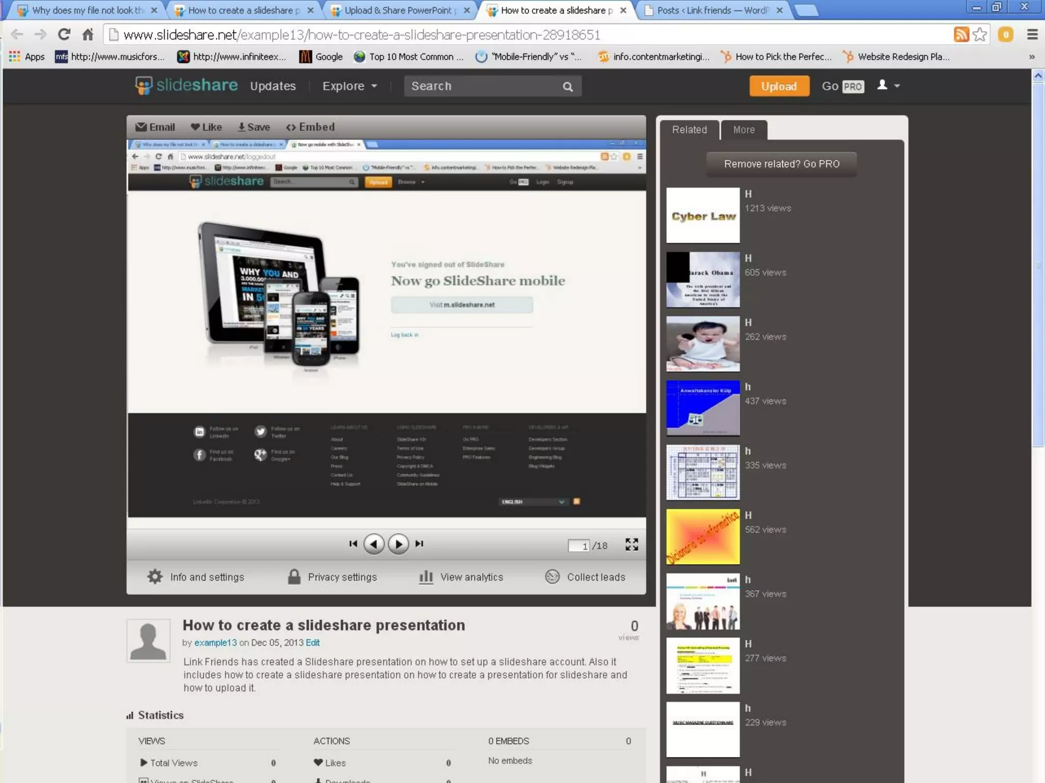 How to create a slideshare presentation | PDF