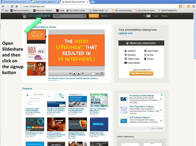 How to create a slideshare presentation | PDF | Internet | Computing
