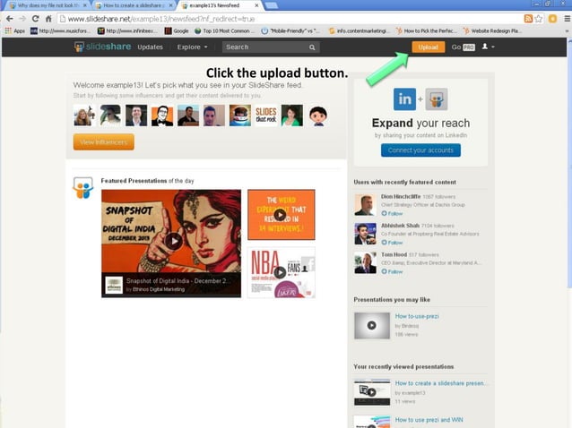 How to create a slideshare presentation | PDF | Internet | Computing