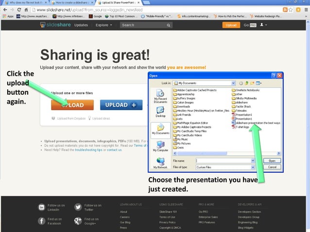 How to create a slideshare presentation | PDF | Internet | Computing