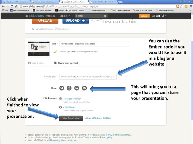 How to create a slideshare presentation | PDF | Internet | Computing