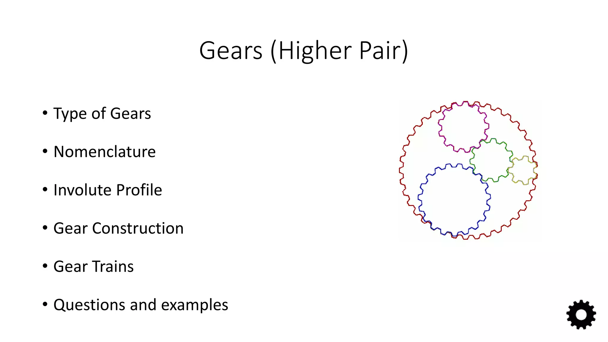 Theory of Machine and Mechanisms (Gears) | PPTX