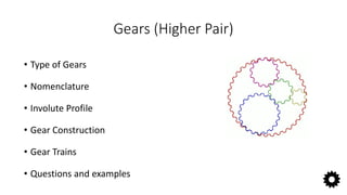 Theory of Machine and Mechanisms (Gears) | PPTX