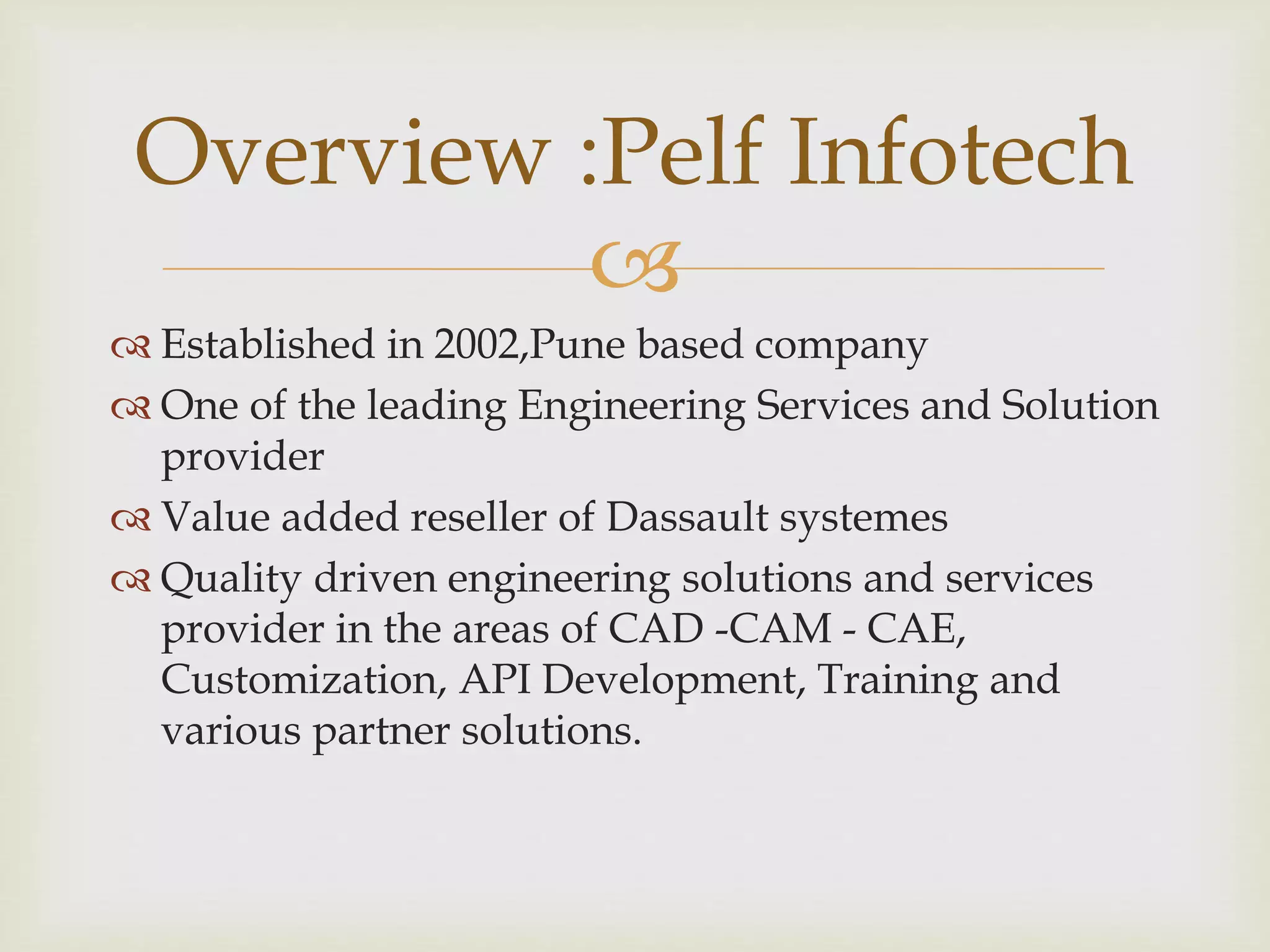 1SOLIDWORKS SIMULATION PELF INFOTECH | PPTX