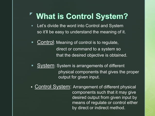 Basics of Control System | PPT