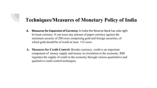 MONETARY POLICY OF INDIA | PPTX