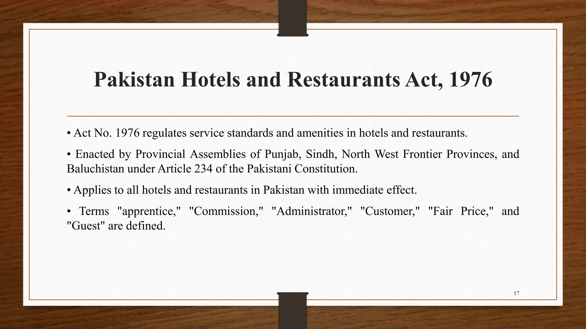 Laws related to Quality Management System in Food Industry | PPTX
