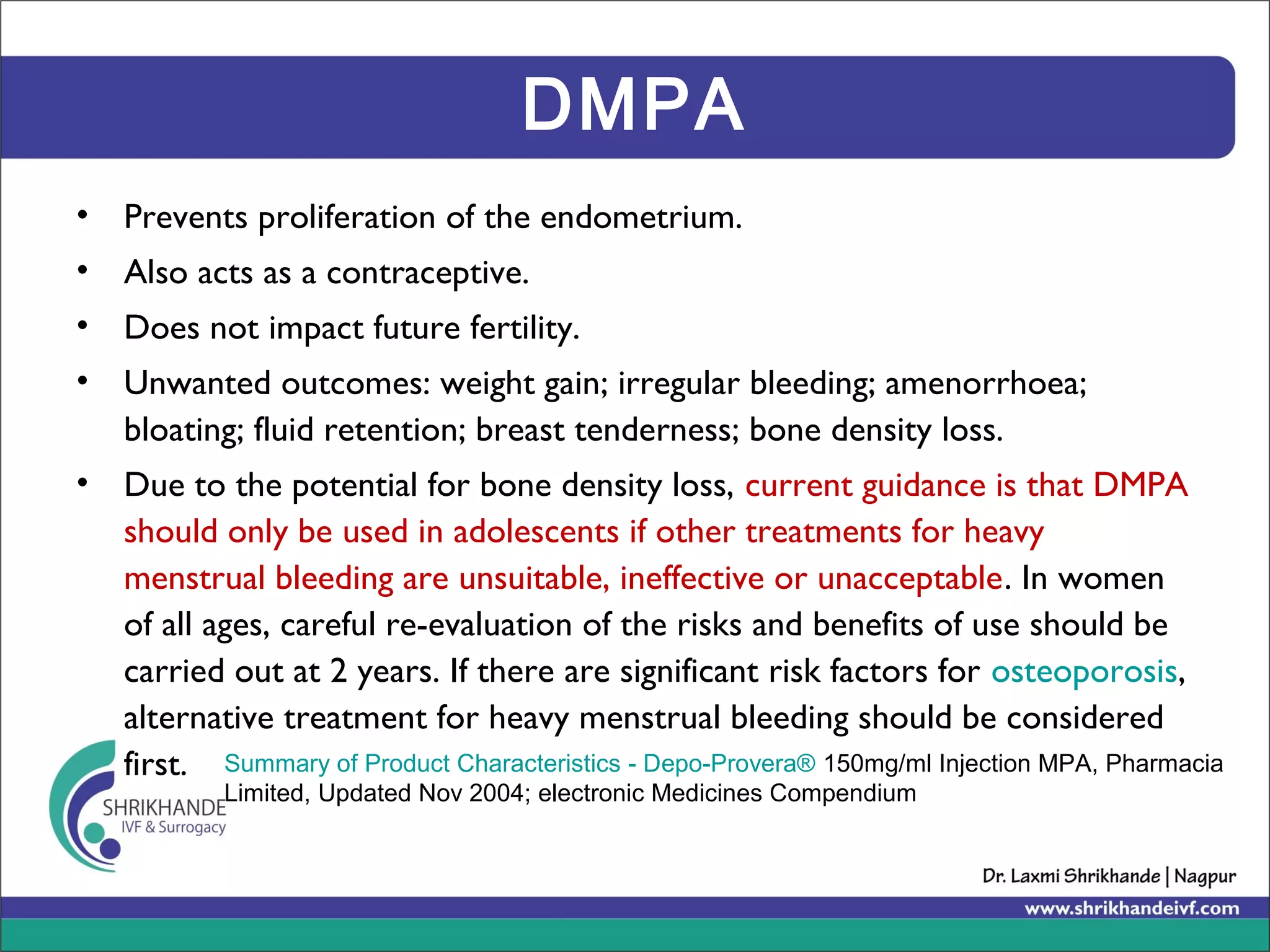 Medical management of heavy menstrual bleeding hmb | PPT