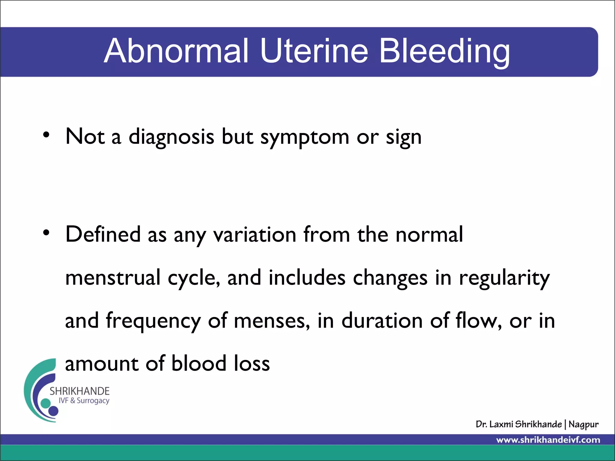 Medical management of heavy menstrual bleeding hmb | PPT