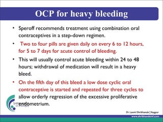 Medical management of heavy menstrual bleeding hmb | PPT