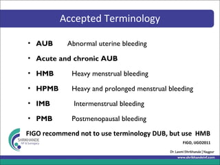 Medical management of heavy menstrual bleeding hmb | PPT