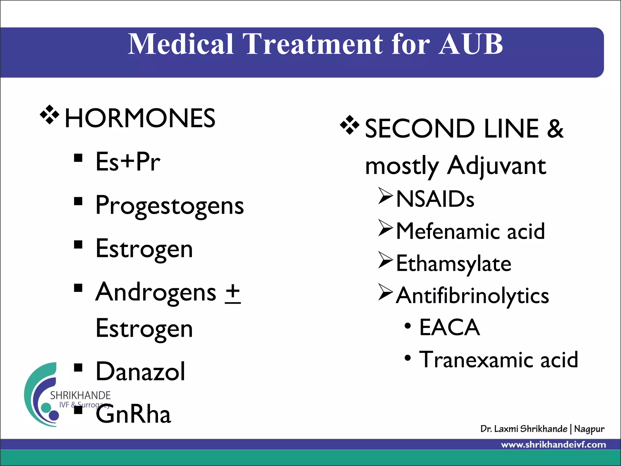Medical management of heavy menstrual bleeding hmb presentation | PPT