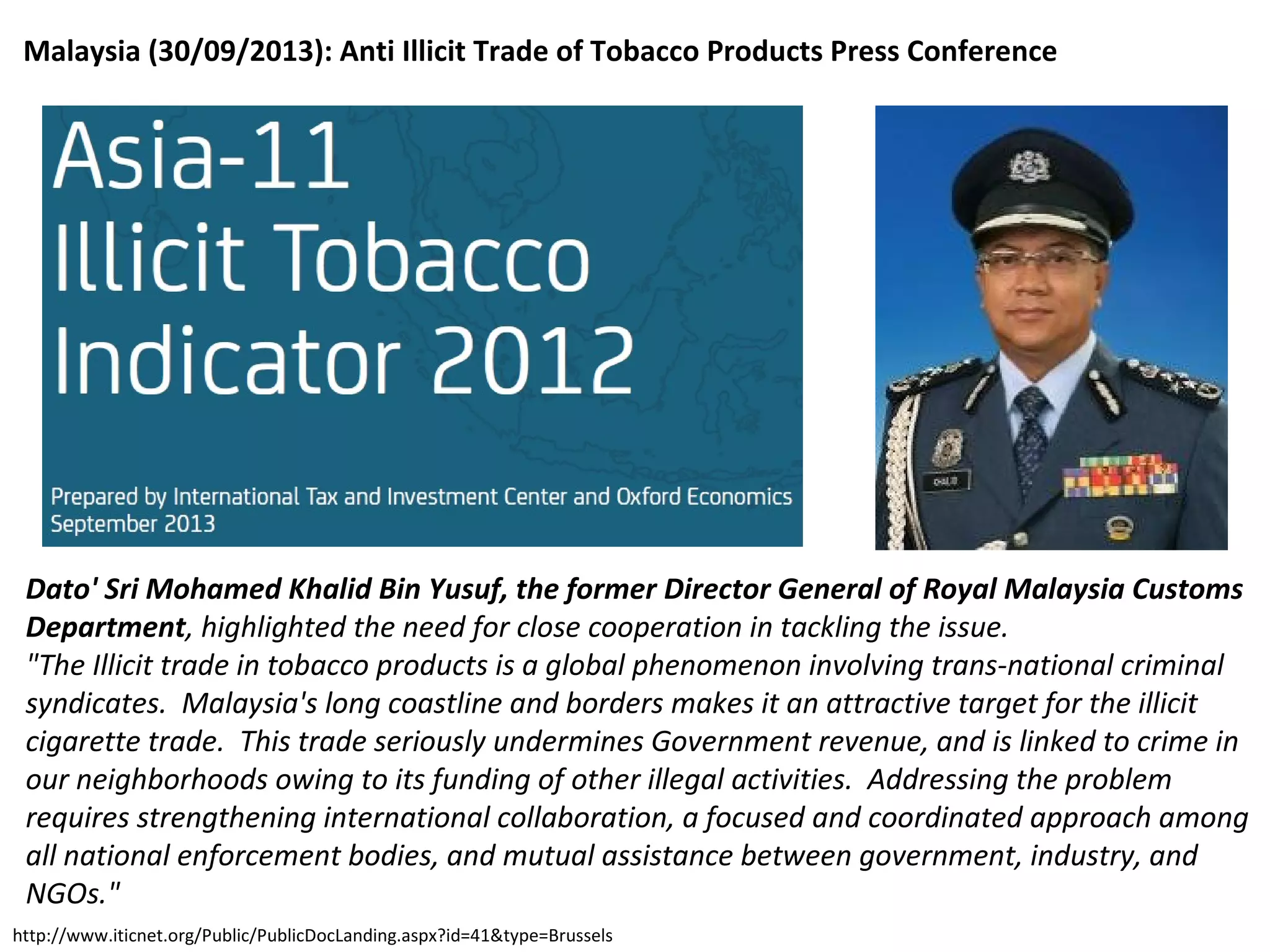Illicit Cigarette Trade: A Global Pandemic | PPT