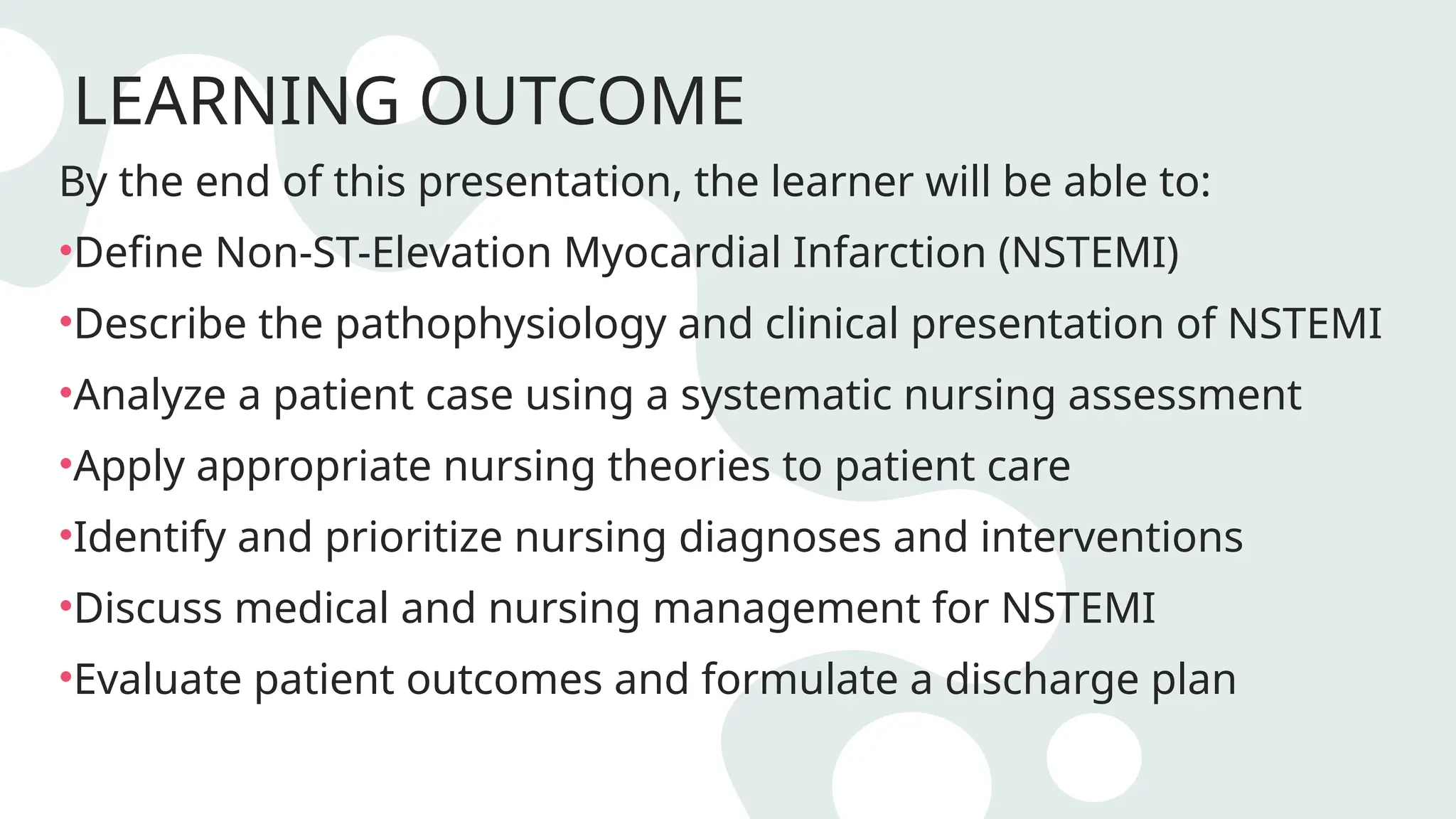 a case study on non ST elevation MI ( NSTEMI) | PPTX
