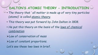 dalton's atomic theory | PPTX