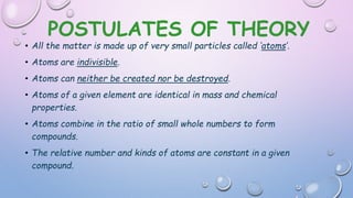 dalton's atomic theory | PPTX