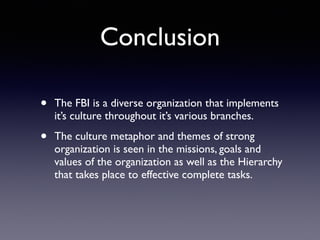The Culture of the FBI. | PDF | Business | Business and Finance