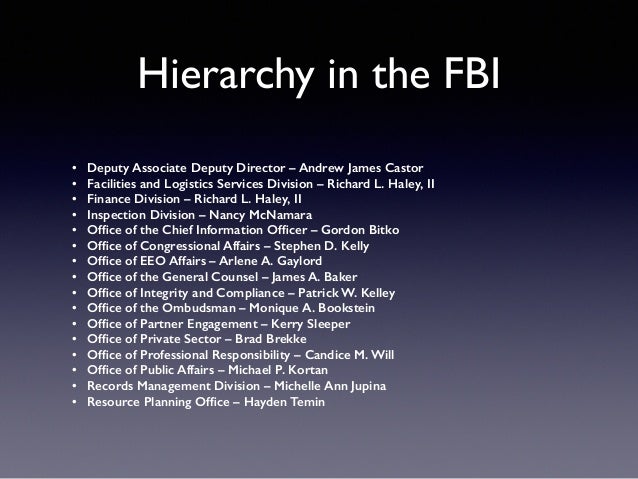 The Culture of the FBI.