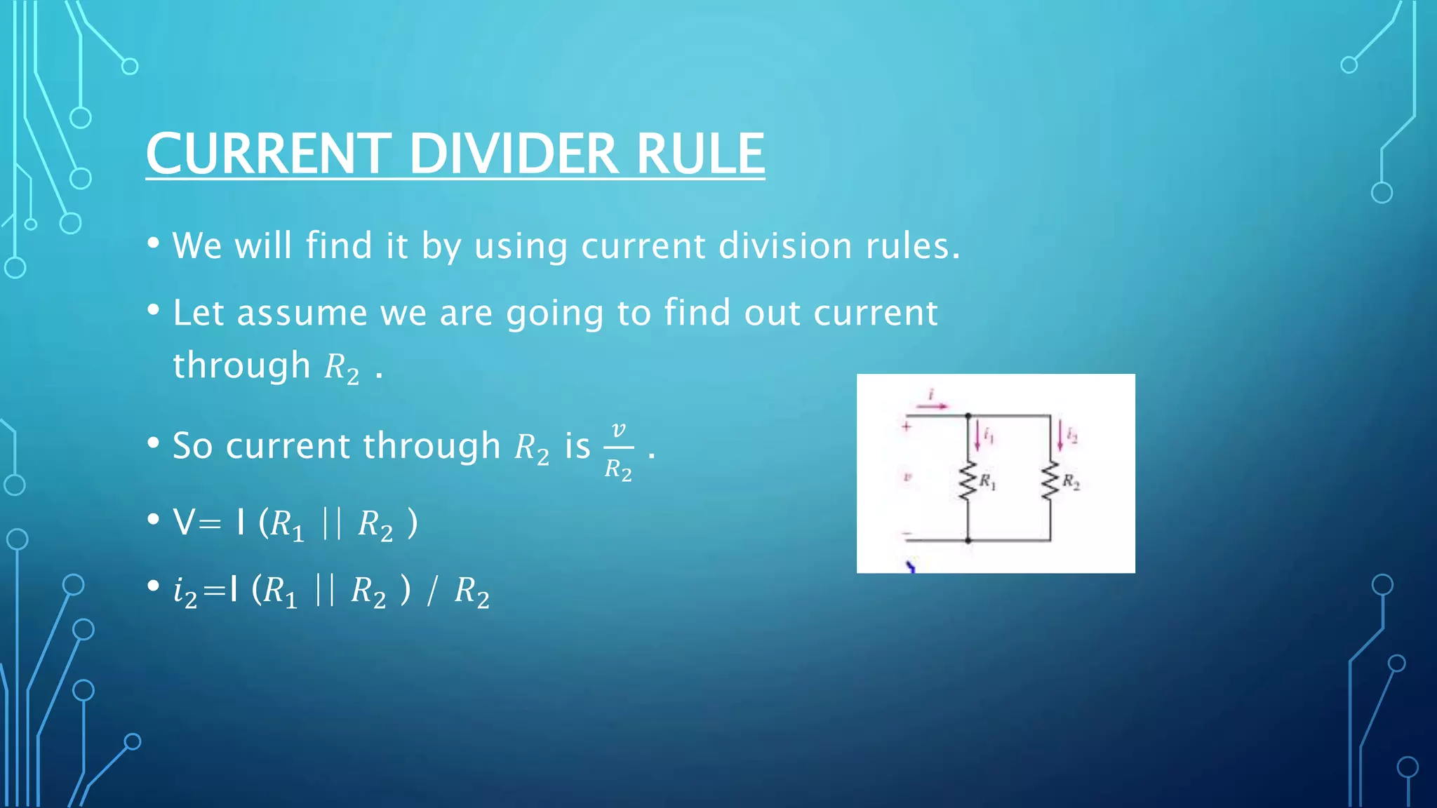 Current Divider rule | PPTX