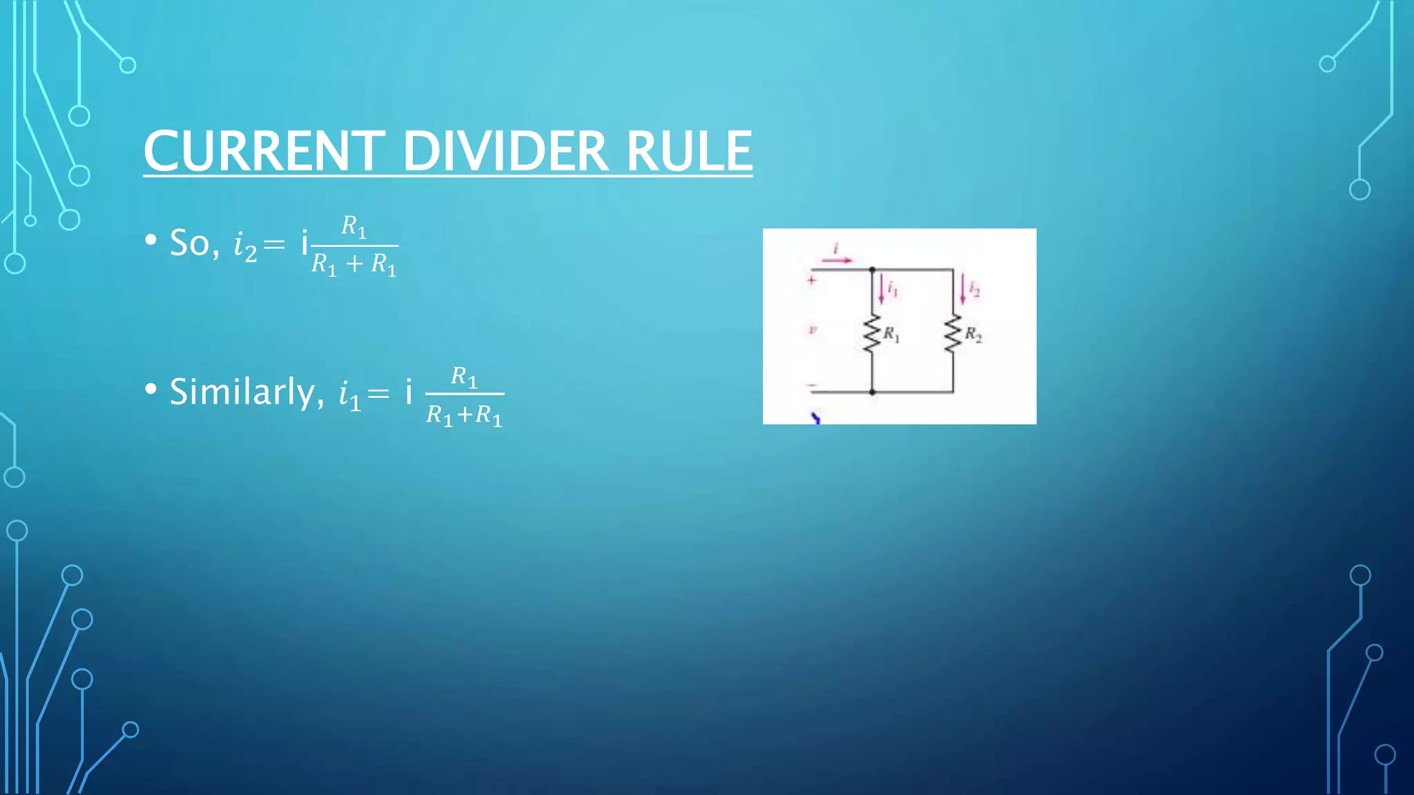 Current Divider rule | PPTX