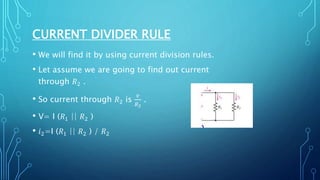 Current Divider rule | PPTX