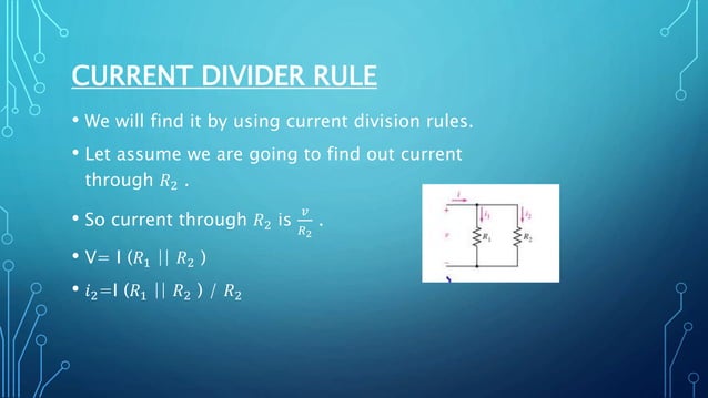 Current Divider rule | PPTX