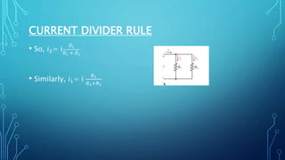 Current Divider rule | PPTX