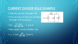 Current Divider rule | PPTX