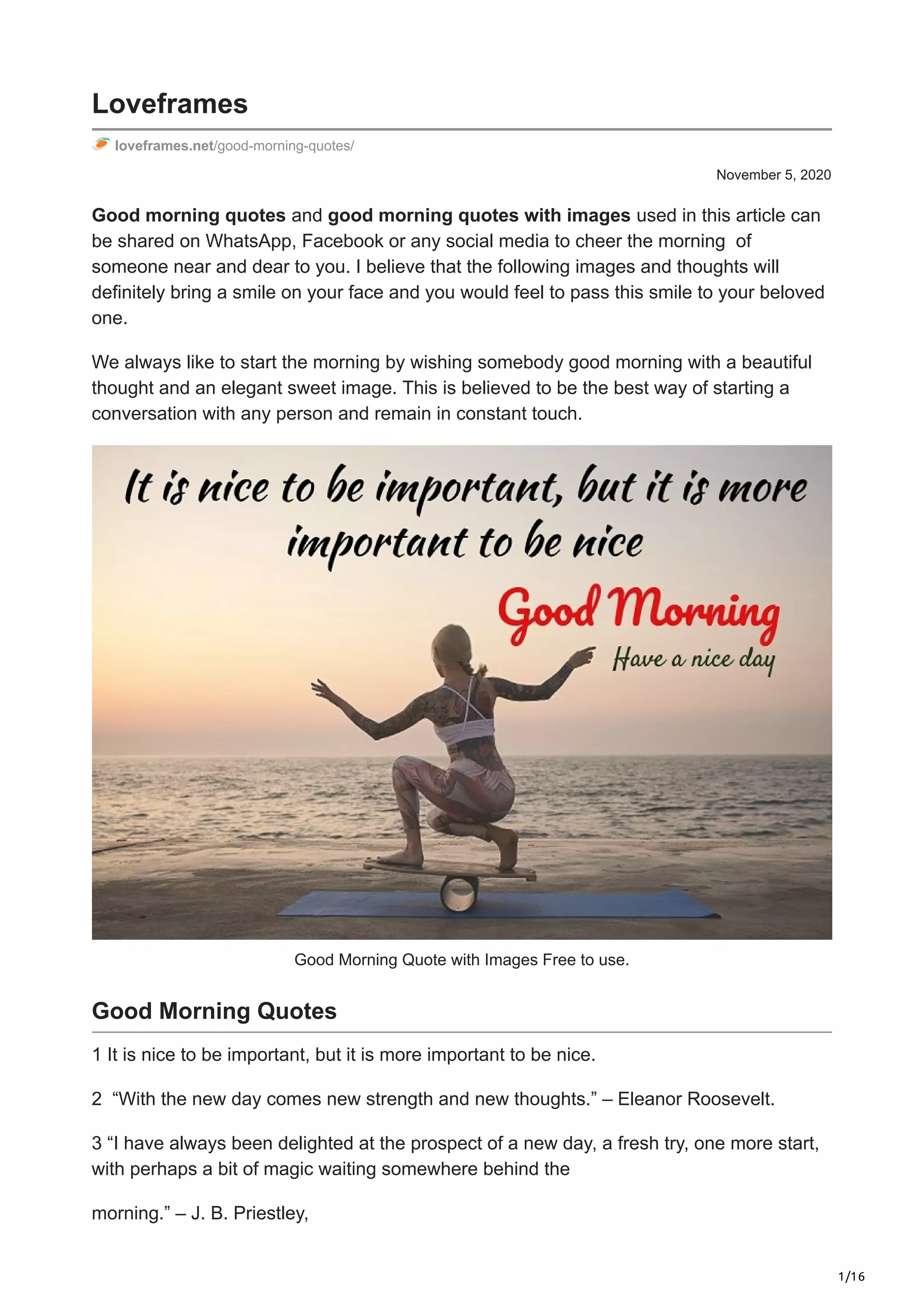 QUOTESTHOUGHT FOR THE DAYGood Morning Quotes | Good Morning Quotes with ...
