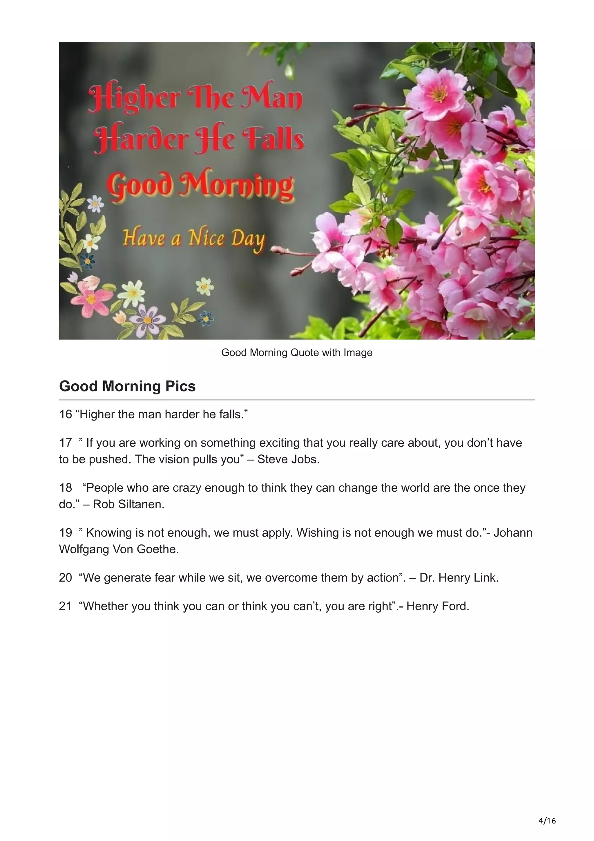 QUOTESTHOUGHT FOR THE DAYGood Morning Quotes | Good Morning Quotes with ...