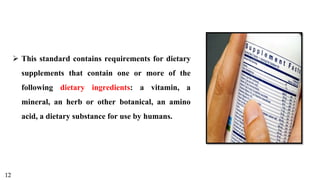 NSF Standards for Food and Dietary supplements.pptx