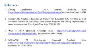 NSF Standards for Food and Dietary supplements.pptx