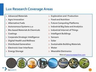 About Lux Research, Inc. 2016 | PPT